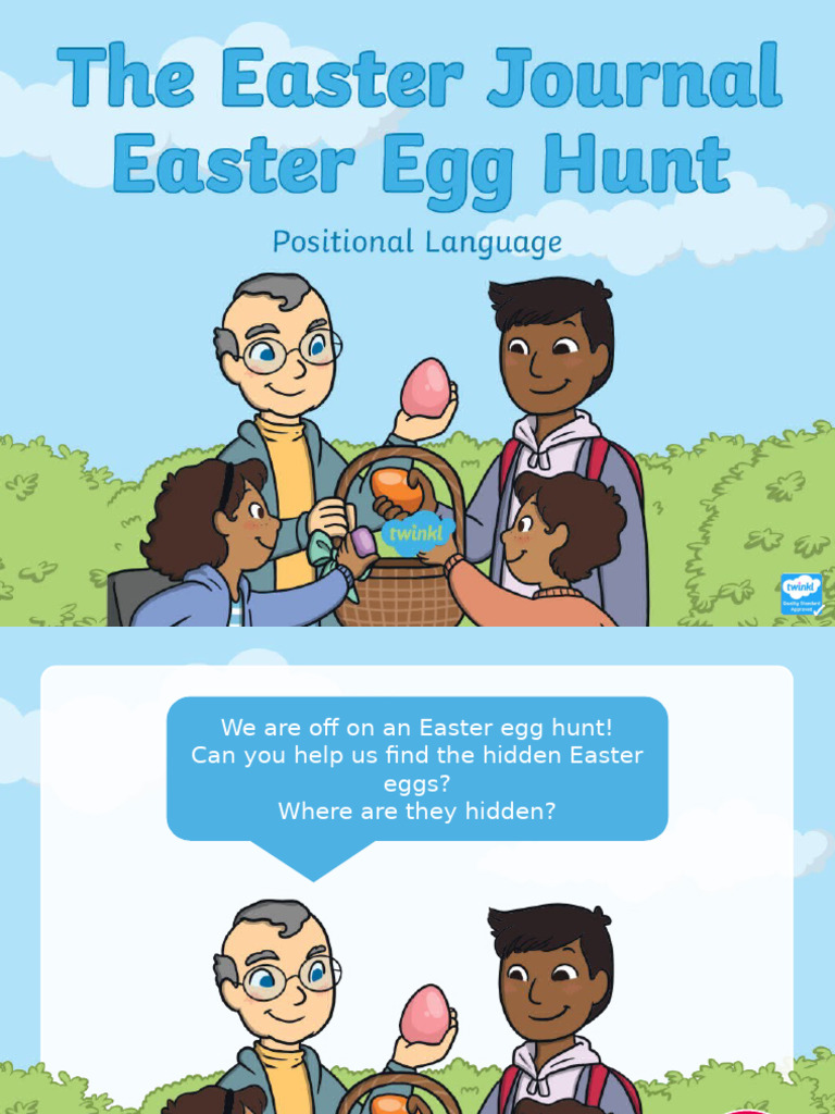 T N 7356 The Easter Journal Easter Egg Hunt Positional Language ...