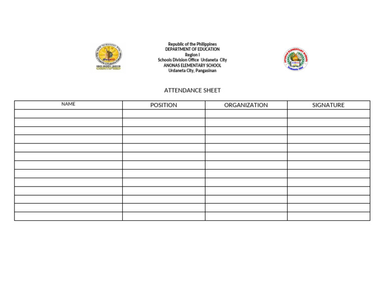 Attendace Sheet | PDF