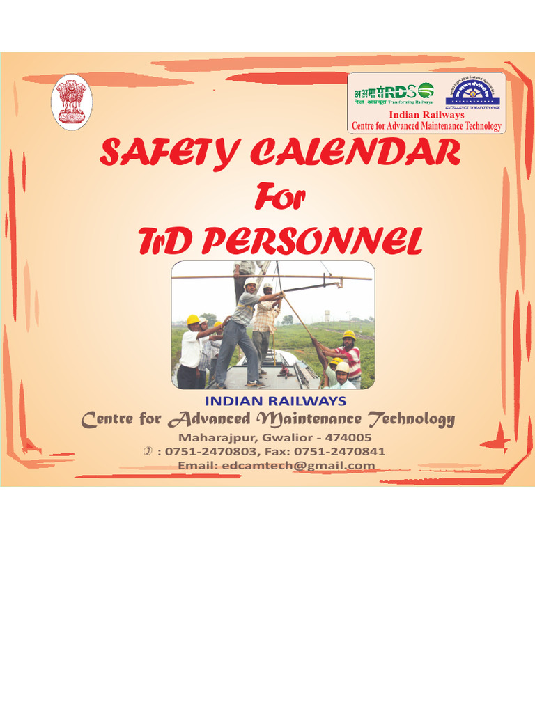 Indian Railways Safety Calendar Guide | PDF