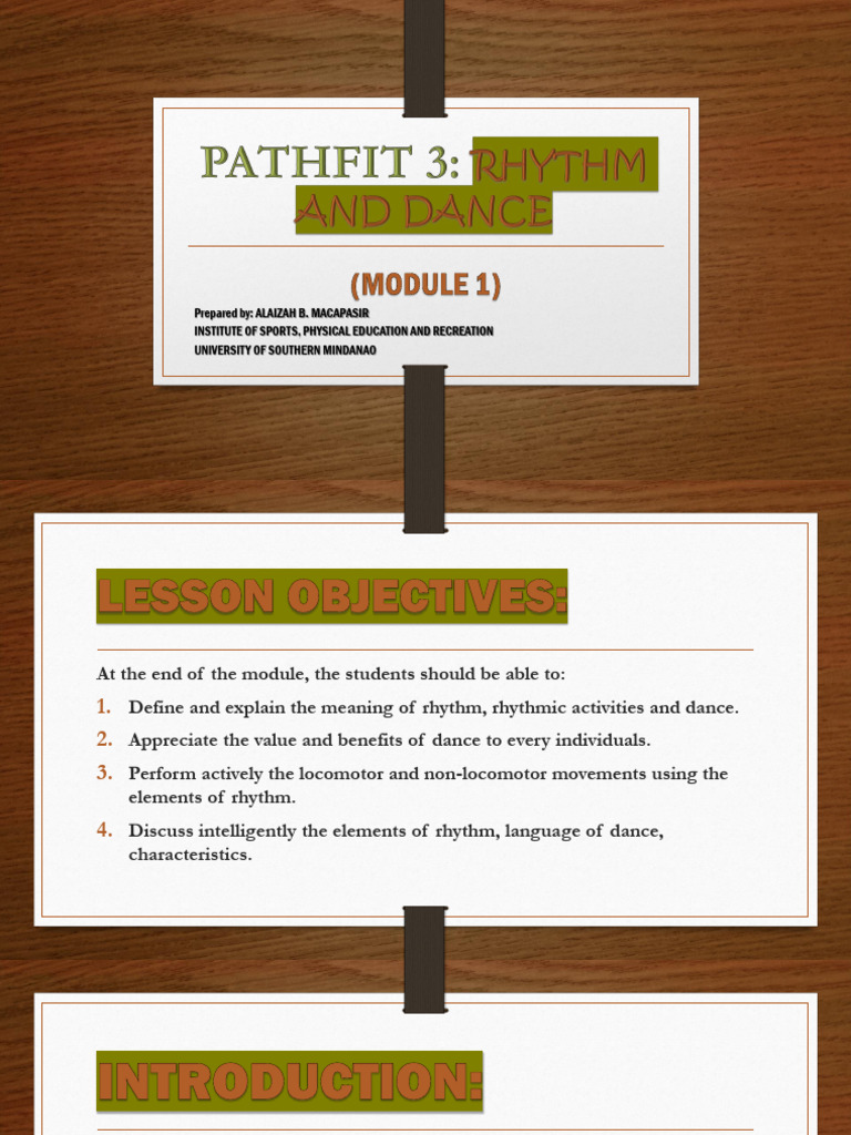 PATHFIT-03-RHYTHMIC-AND-DANCE | PDF | Dances | Rhythm