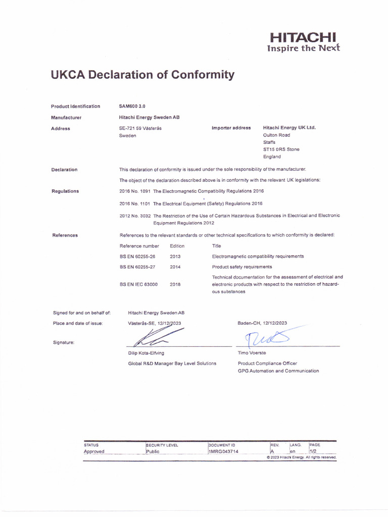 1MRG043714 - en SAM600 3-1111 | PDF