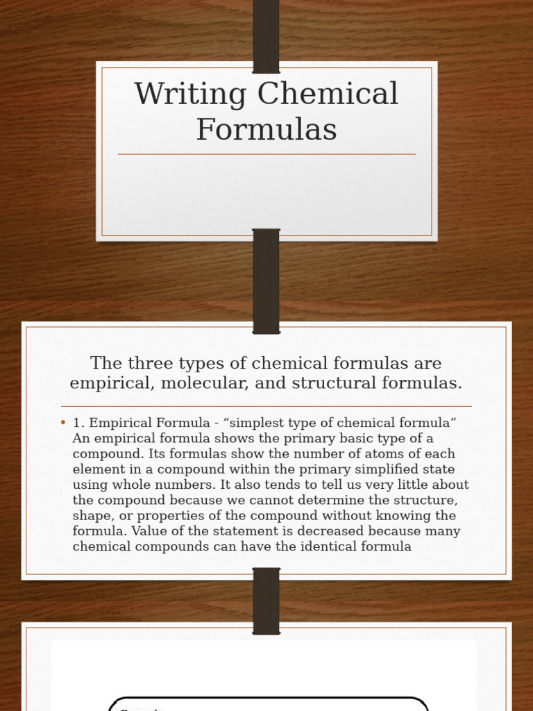 Writing Chemical Formulas | PDF | Functional Group | Ester