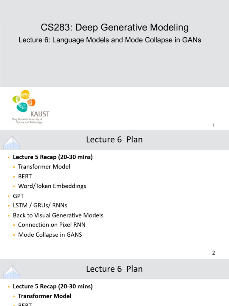 CS283_Lecture6_2024 | PDF | Machine Learning | Algorithms