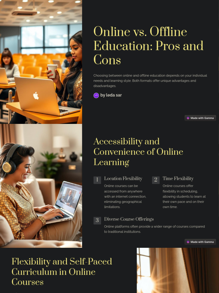 Online Vs Offline Education Pros and Cons | PDF | Educational ...