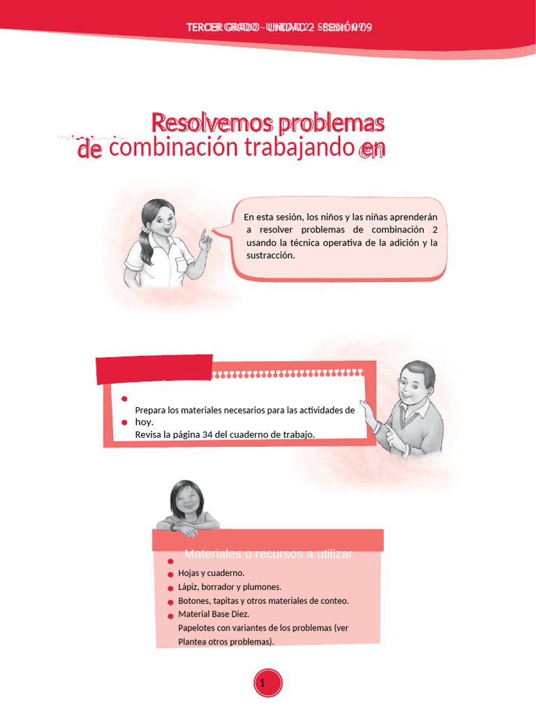 Sesion09 Matematica 3ero | PDF | Sustracción