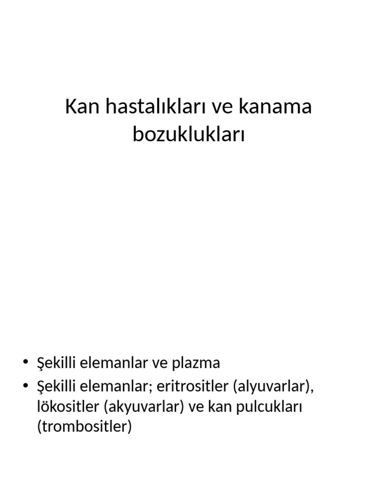 5 Kan Hastalıkları Ve Kanama Bozuklukları | PDF