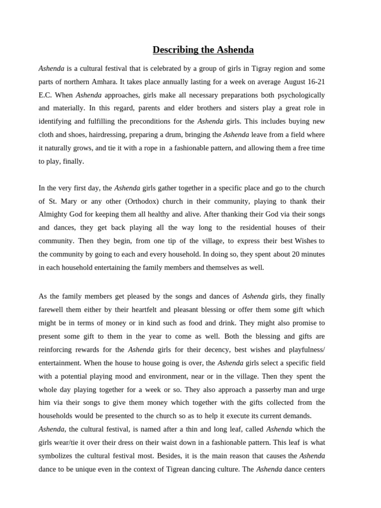 Describing The Ashenda | PDF | Art