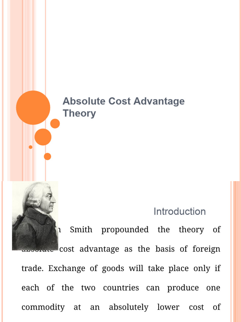 Absolute Cost Advantage Theory | PDF