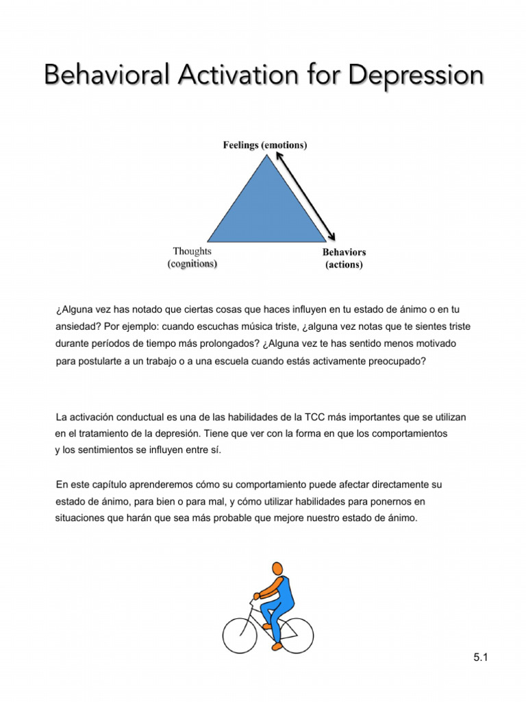 Behavioral Activation For Depression 2 Pdf Depresión Estado De