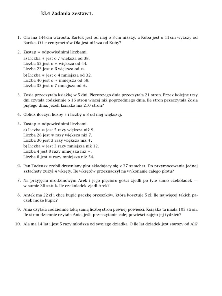 kl4 1 2 Matematyka | PDF