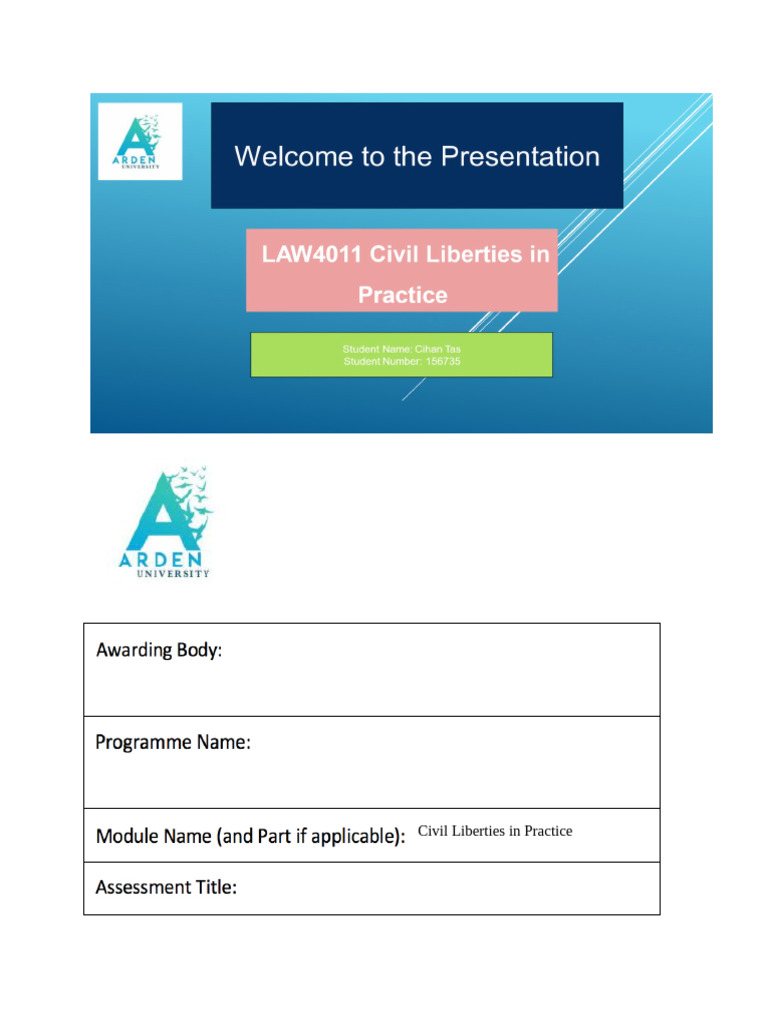 Civil Liberties in Practice Word | PDF | European Convention On Human ...