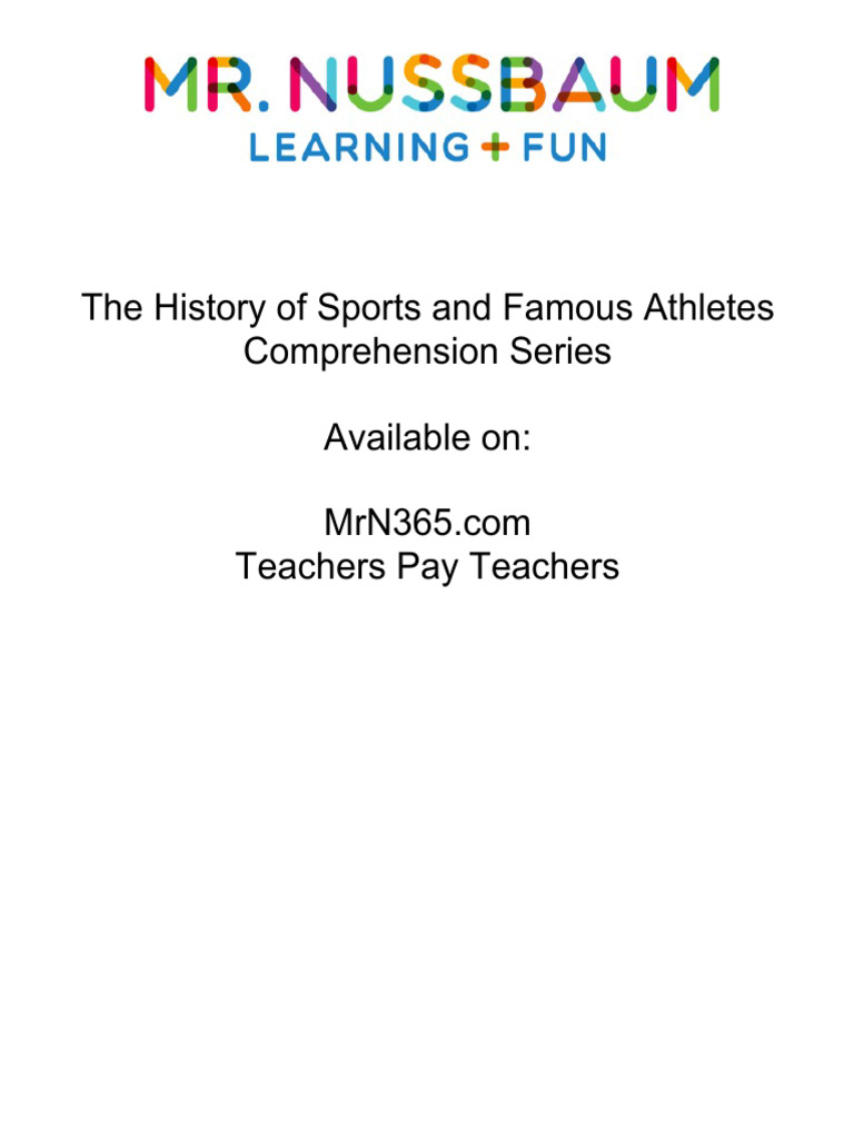 History of Sports and Famous Athletes NSJ | PDF | Muhammad Ali | Babe Ruth