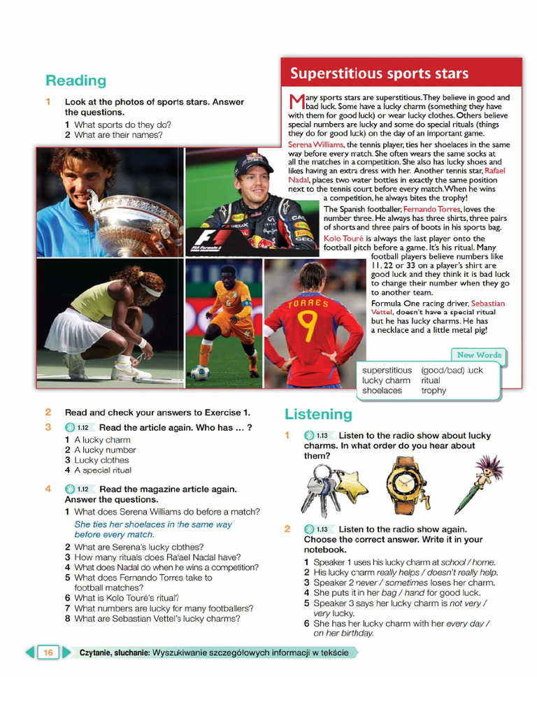 Superstitious Sports Stars - Reading | PDF