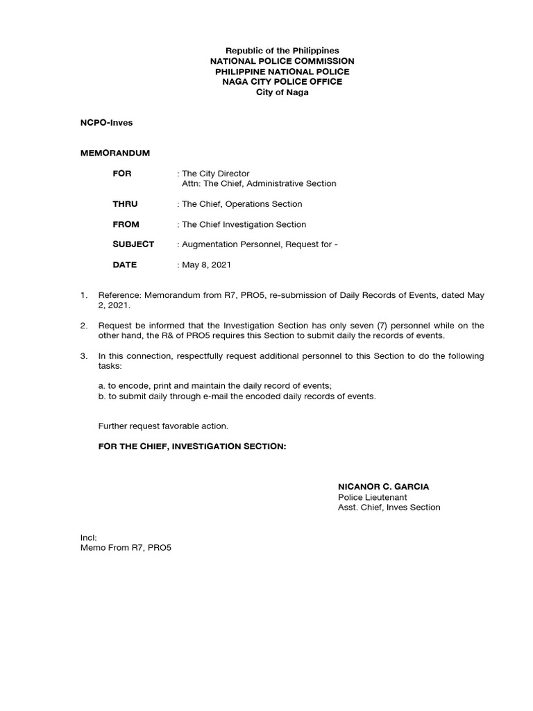 Sample Memorandum | PDF