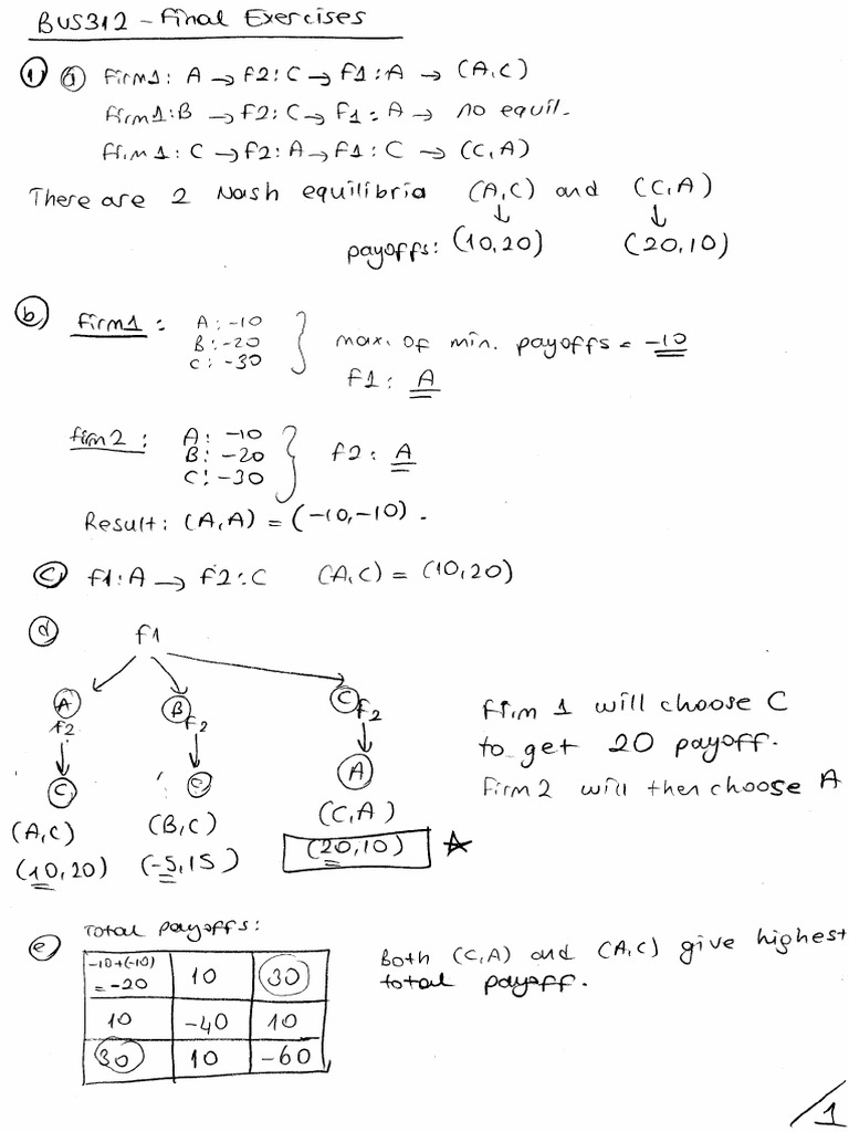 BUS 312 Final 1 Solution | PDF