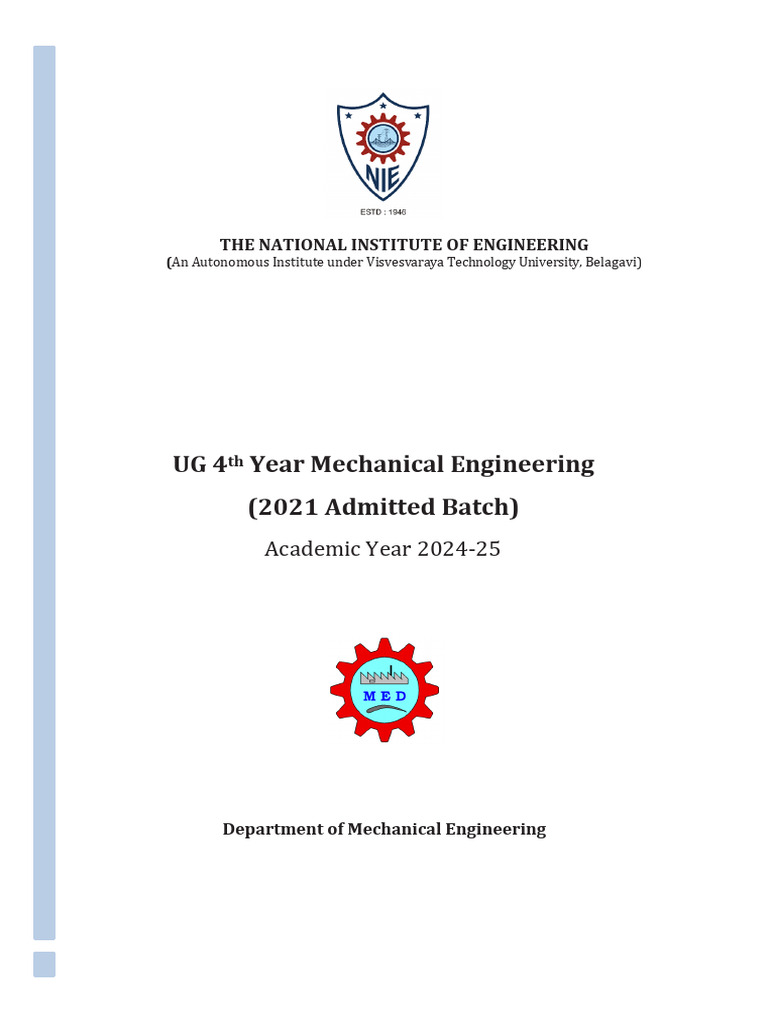 Mech 4th Year Course Structure Syllabus For 2021 Batch | PDF | Gear ...