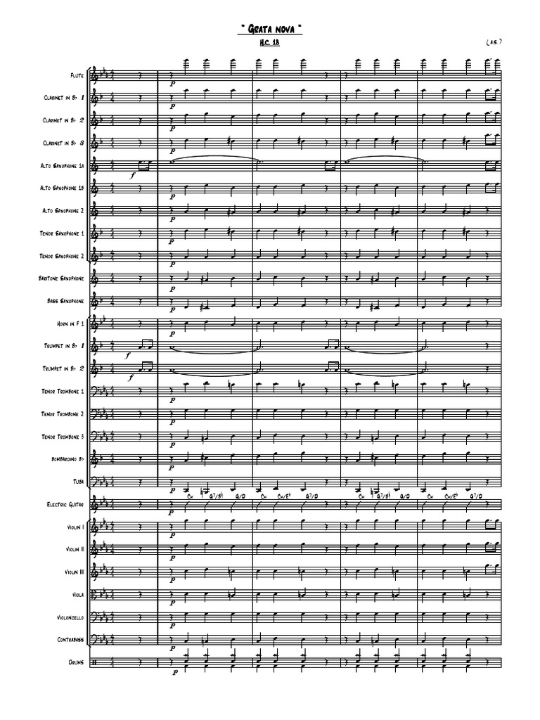 Grata Nova (1) | PDF | Saxophone | Tenor Saxophone