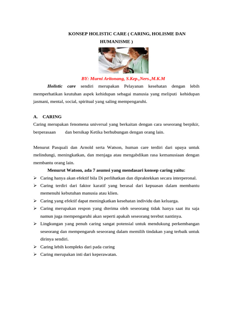 Holistic Care Caring Holisme Humanisme Pdf Pengembangan Diri