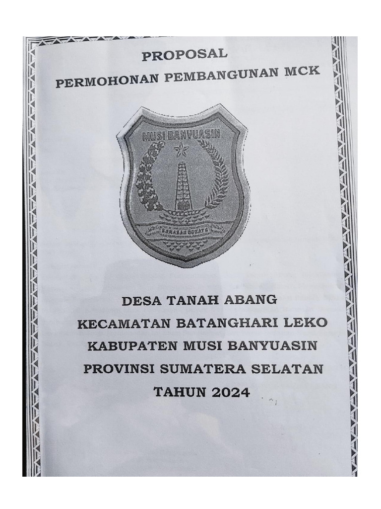 Proposal Pembanguna MCK Desa Tanah Abang | PDF