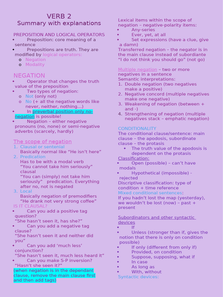 VERB 2 | PDF | Clause | Verb