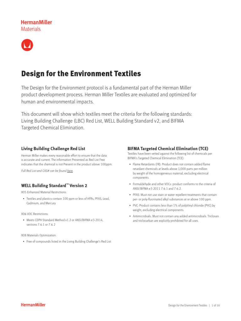 Design For The Environment Textiles Matrix | PDF | Textiles | Wool