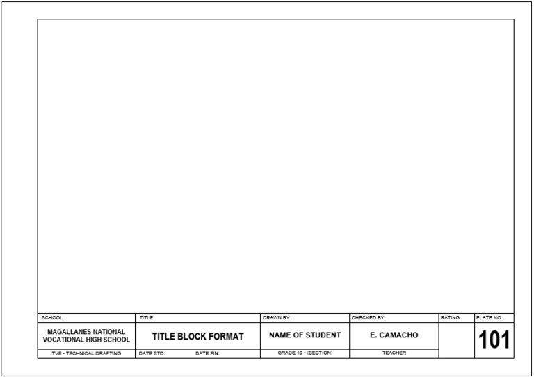 101. Title Block Format | PDF