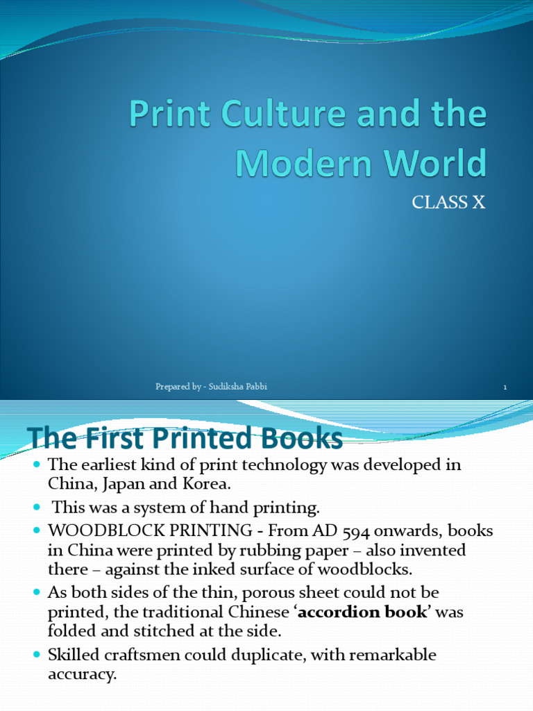Print Culture and Modern World | PDF | Printing | Books