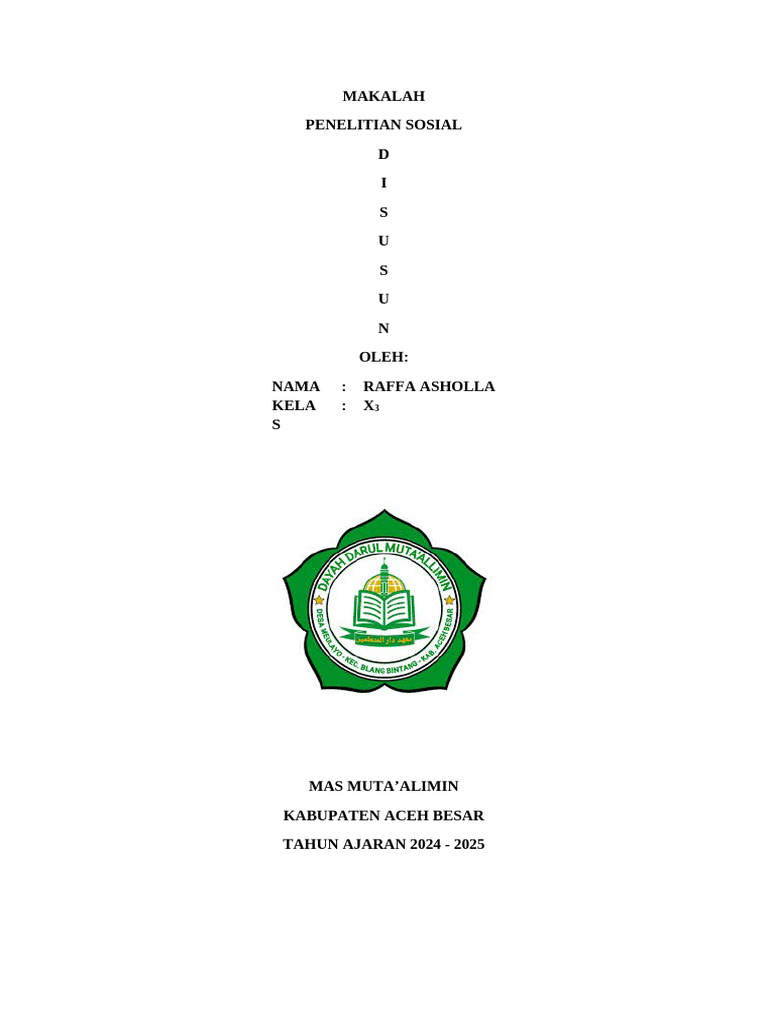 Makalah Raffa | PDF | Karier & Perkembangan