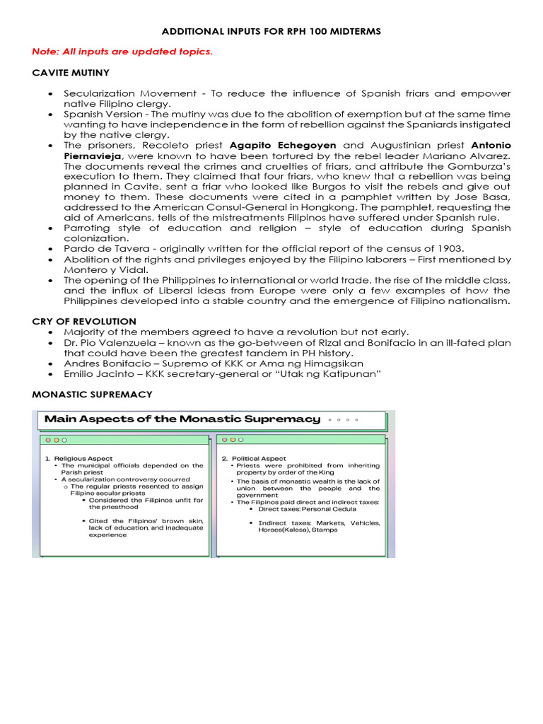 Additional Inputs For Midterms - 0 | PDF | Philippines