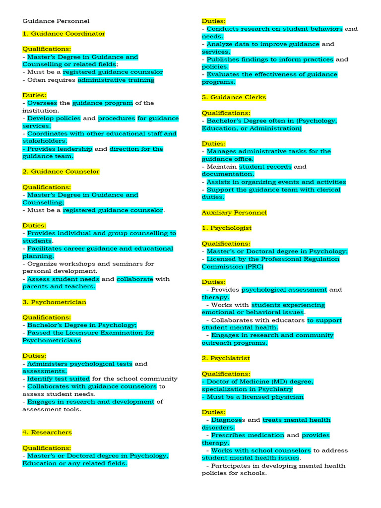 Guidance-and-Counselling-Reviewer (Midterms | PDF | Id | Psychology