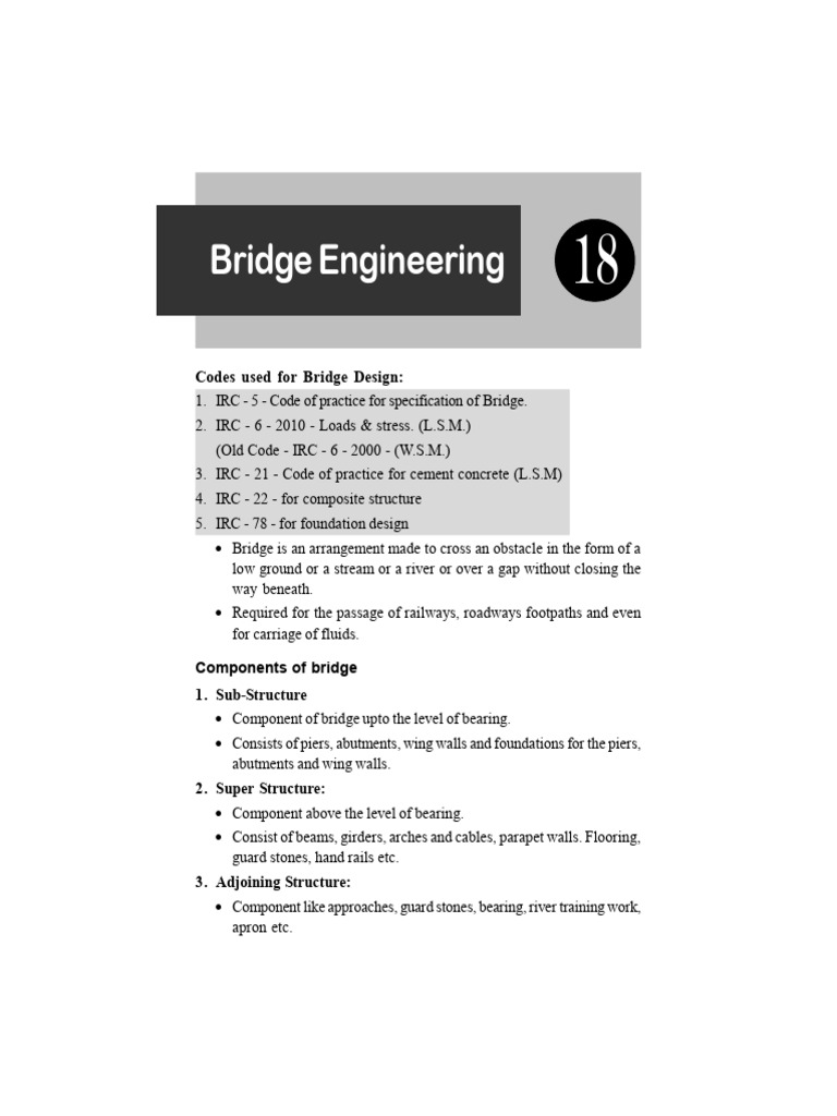 Bridge Engineering Civil Booster | PDF | Bridge | Lane