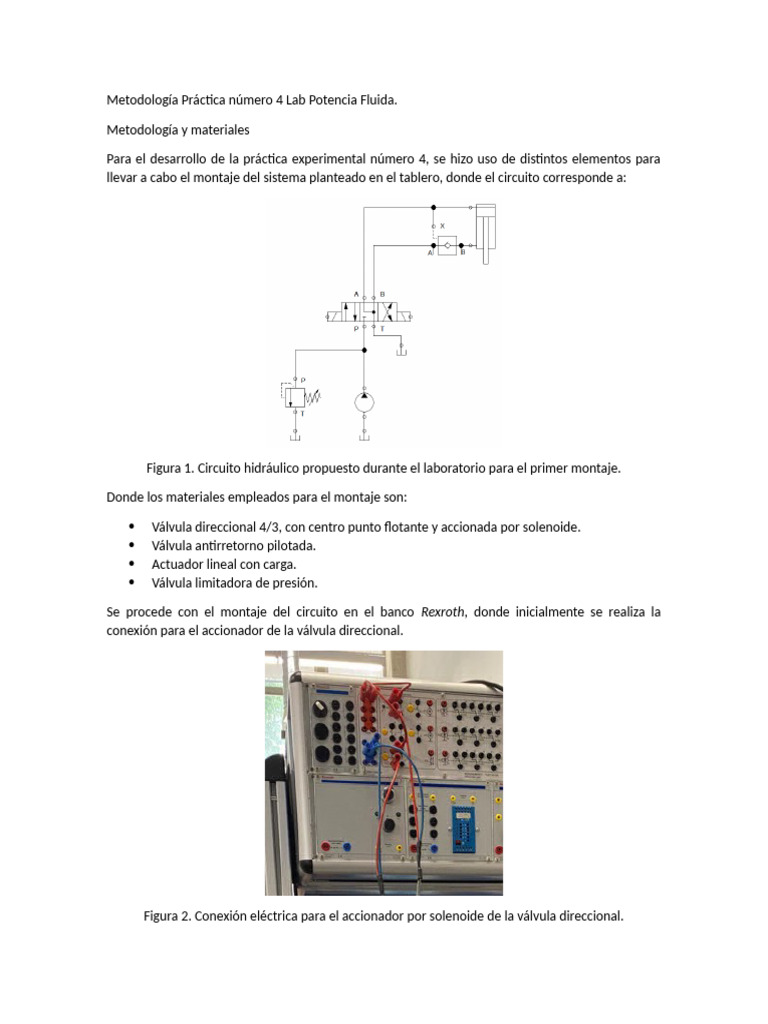 Metodología Práctica Número 4 Lab Potencia Fluida | PDF