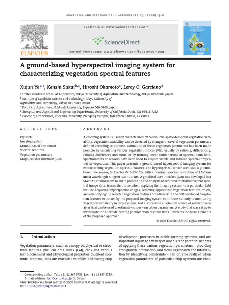 A Ground-Based Hyperspectral Imaging System For Characterizing ...