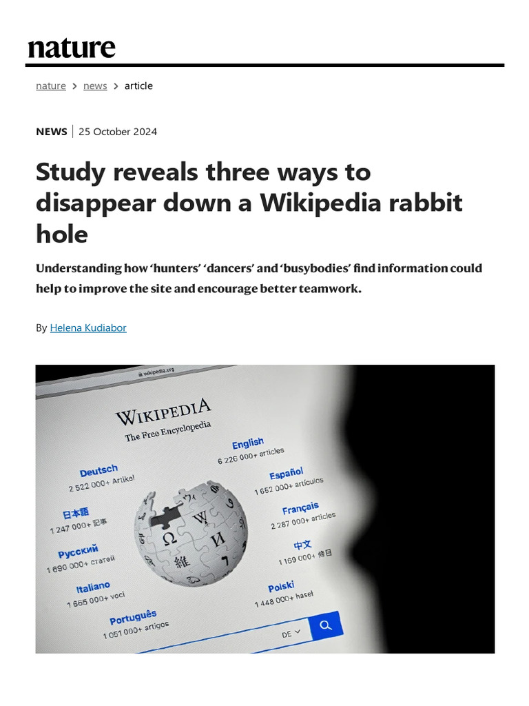 Study Reveals Three Ways To Disappear Down A Wikipedia Rabbit Hole ...