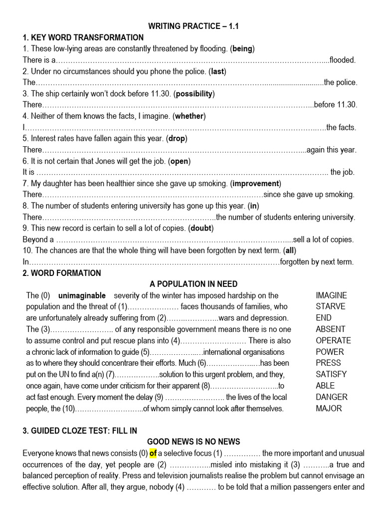 24 - Writing Practice - BTG - 1 | PDF | Plastic