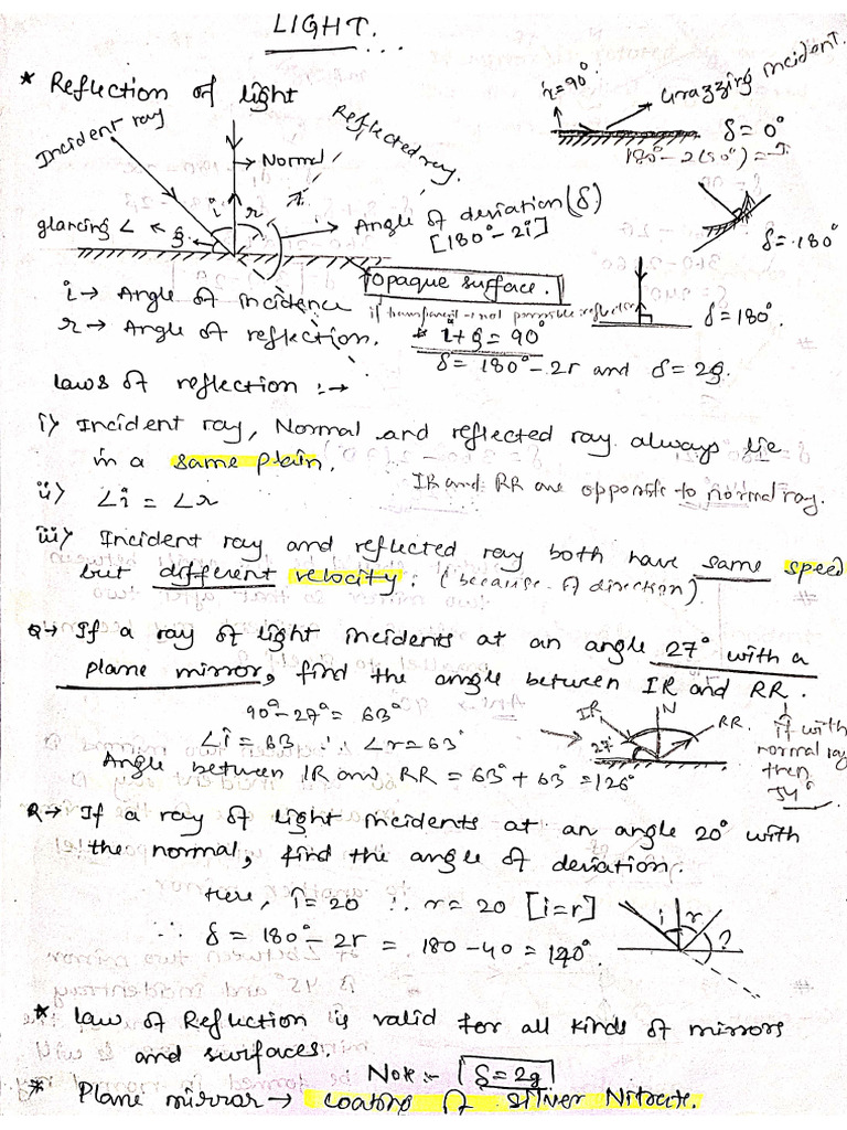 light pdf notes | PDF