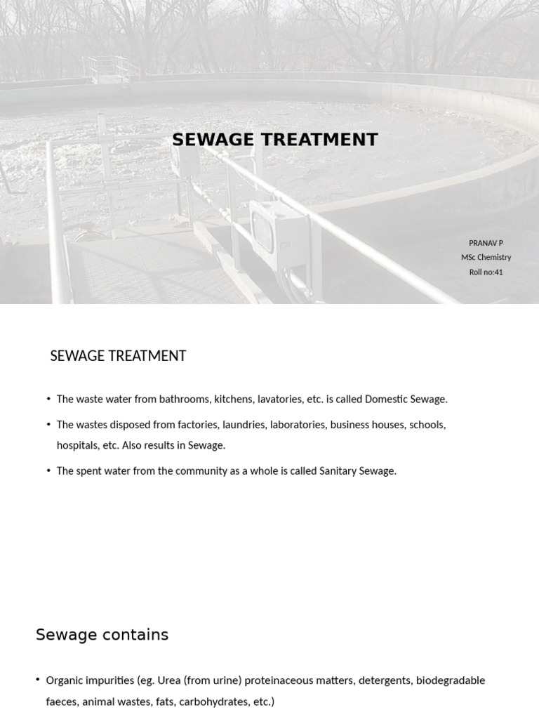 Sewage | PDF | Sewage Treatment | Water Purification