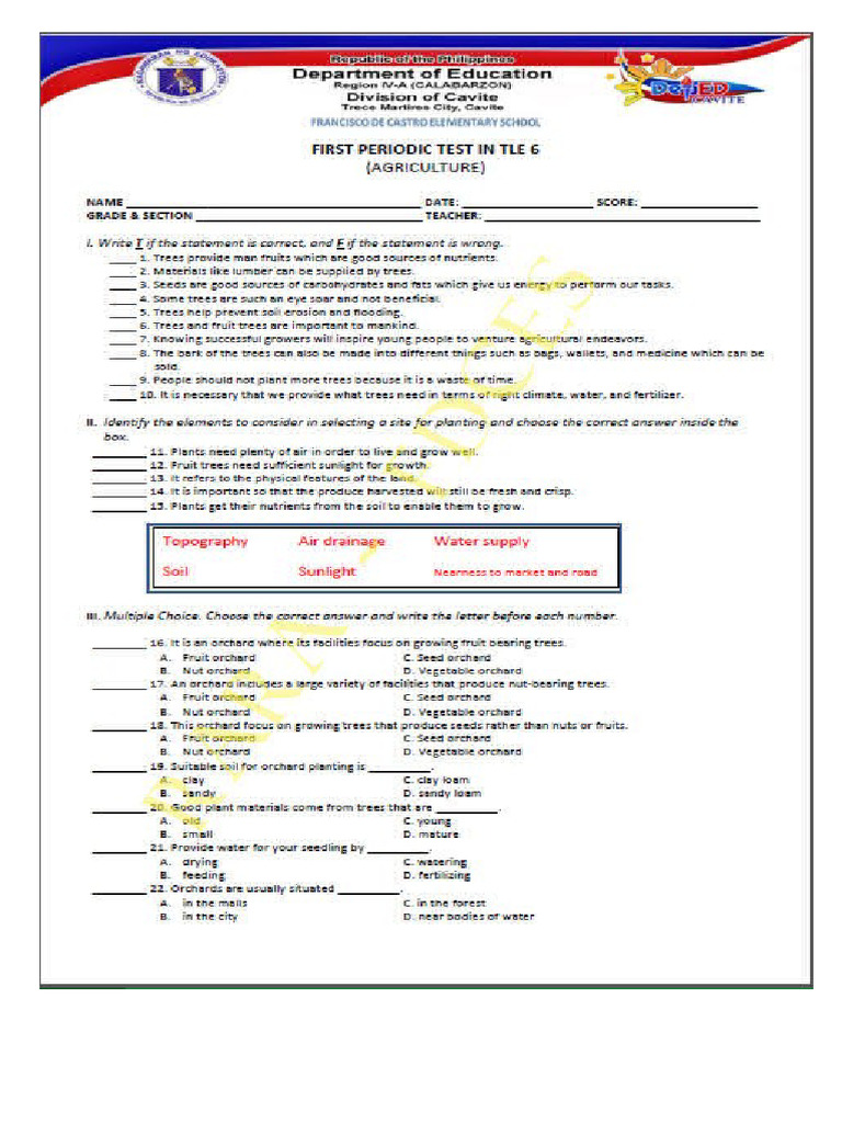 PT - Tle-Agri 6 - Q1 | PDF