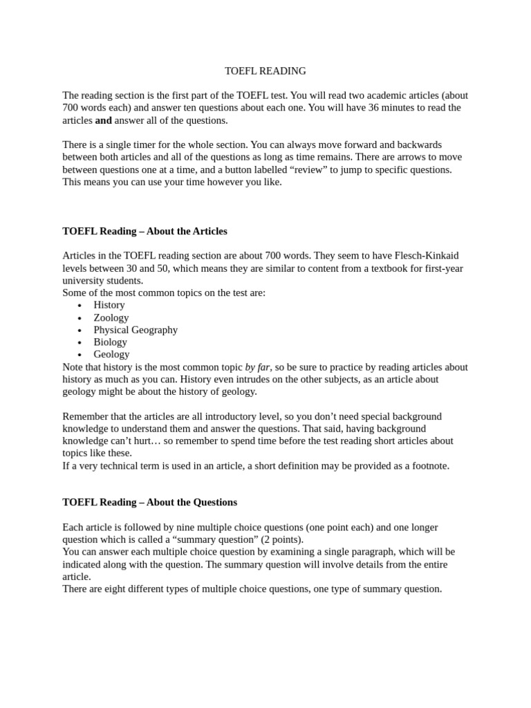New TOEFL Reading 2023 | PDF | Social Science