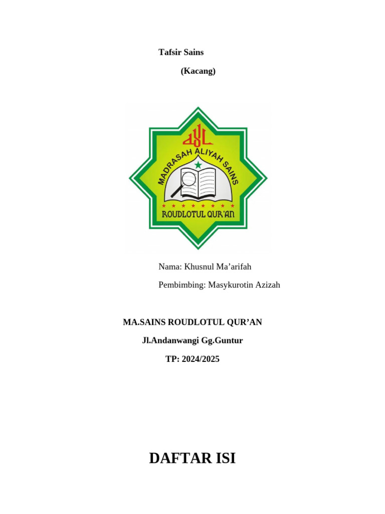 Tafsir Sains Khusnul | PDF