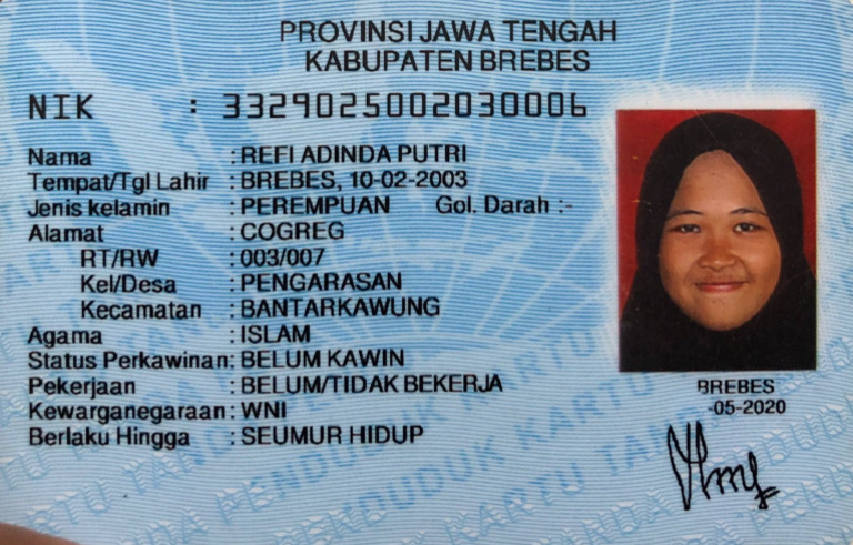 KTP Refi Adinda Putri | PDF