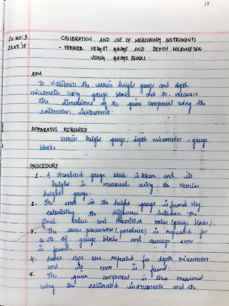Metrology Experiment - 2 | PDF