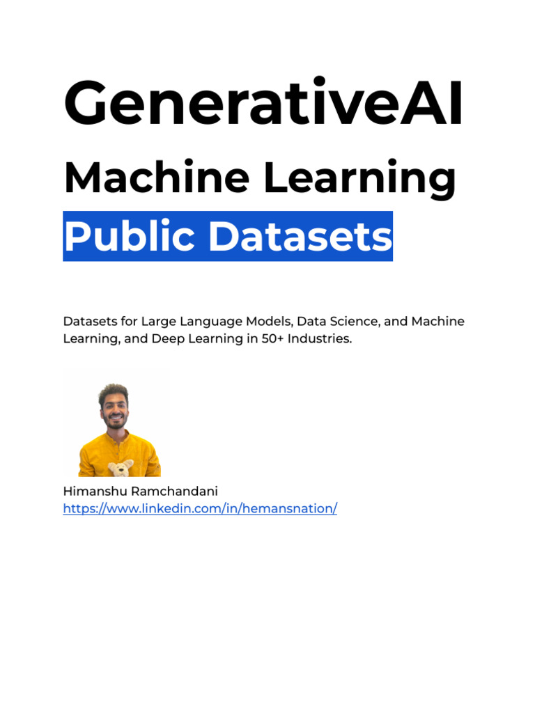 1000 AI Public Datasets | PDF | Geographic Information System | Genomics