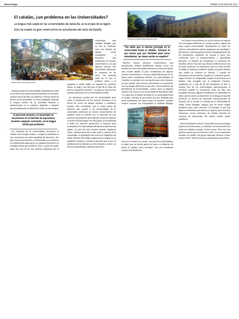 El Catalán | PDF | Cataluña | Multilingüismo