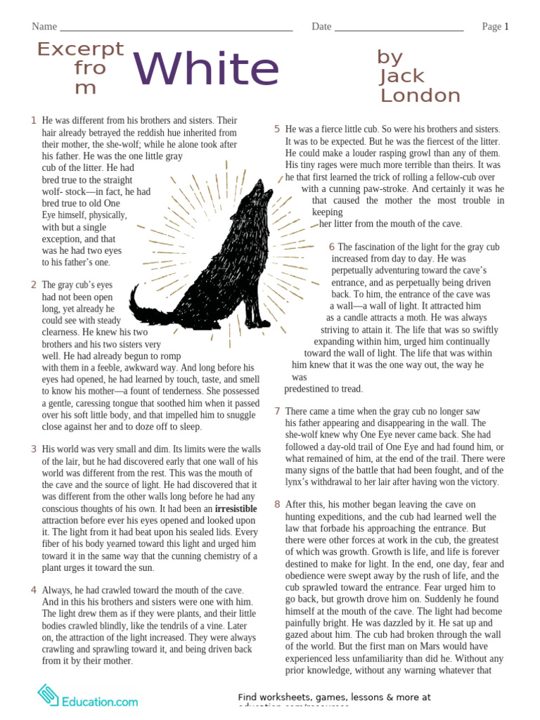 White Fang - Diagnostic | PDF | Religion & Spirituality | Young Adult