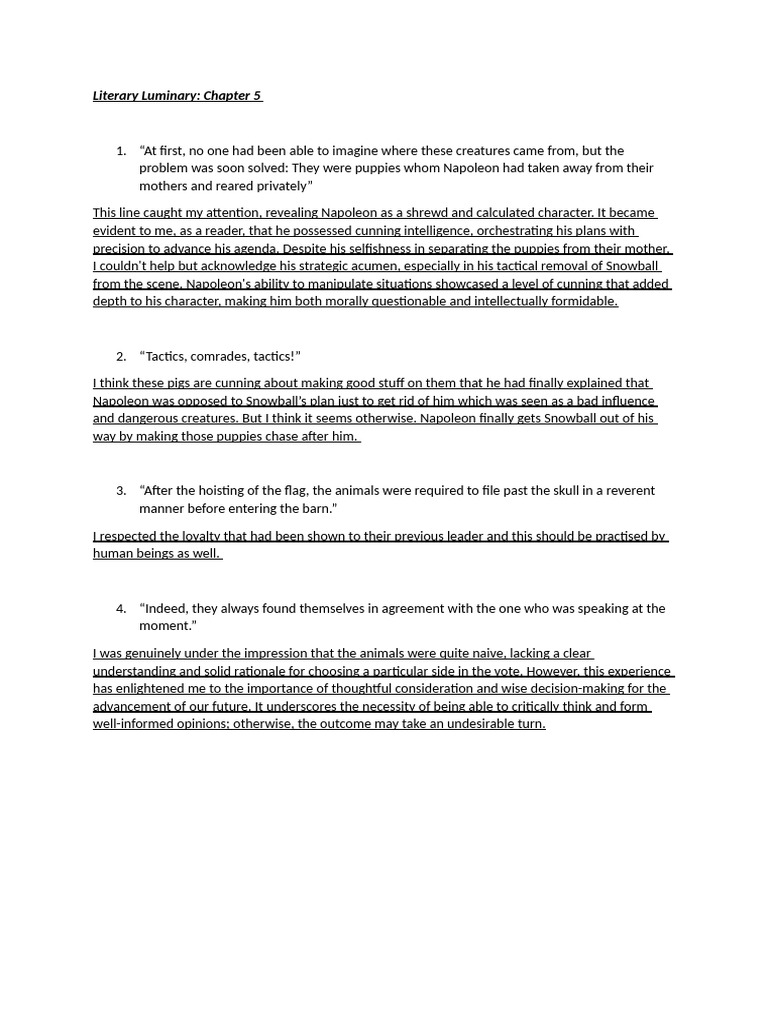 Literary Luminary Chapter 5 | PDF