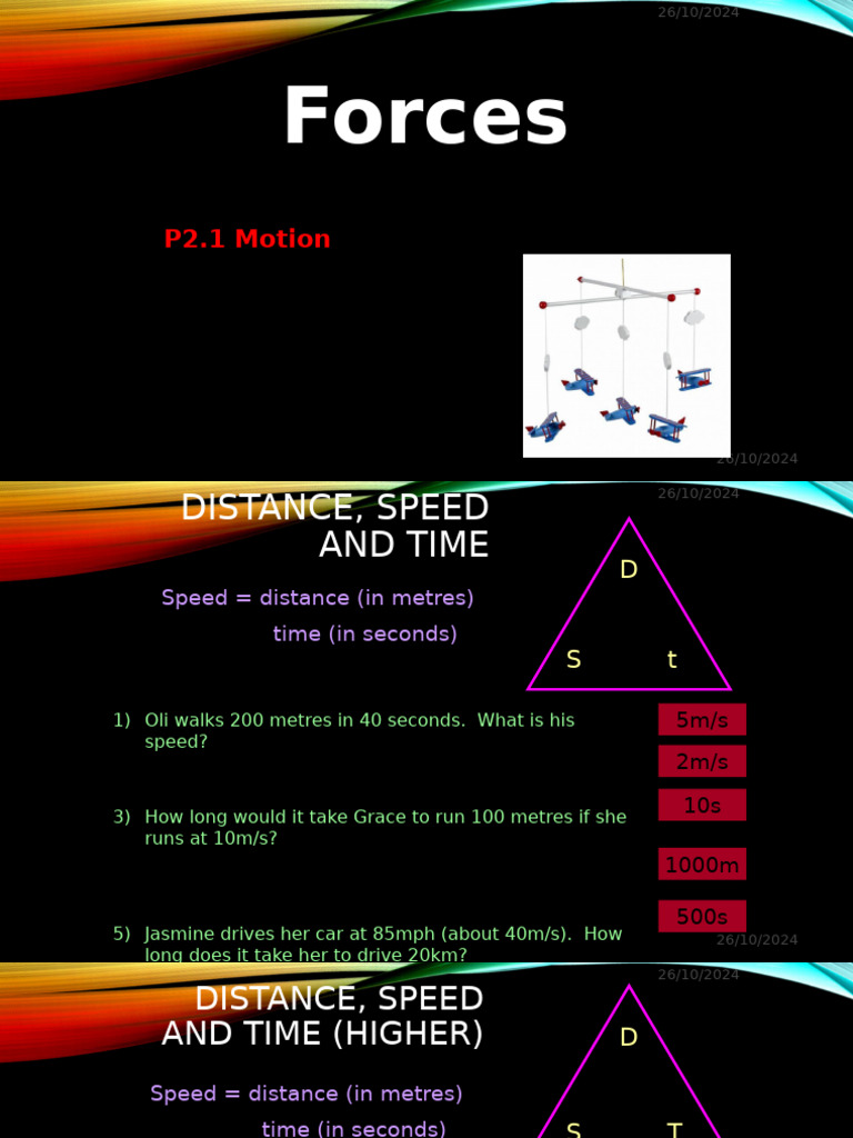 Physics p2 part 1 | PDF | Speed | Acceleration