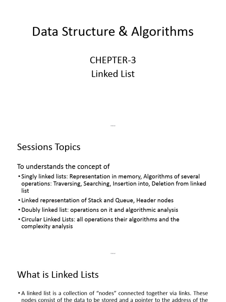 Chepter 3 Dsa - Linked List | PDF | Pointer (Computer Programming) | Computer Data