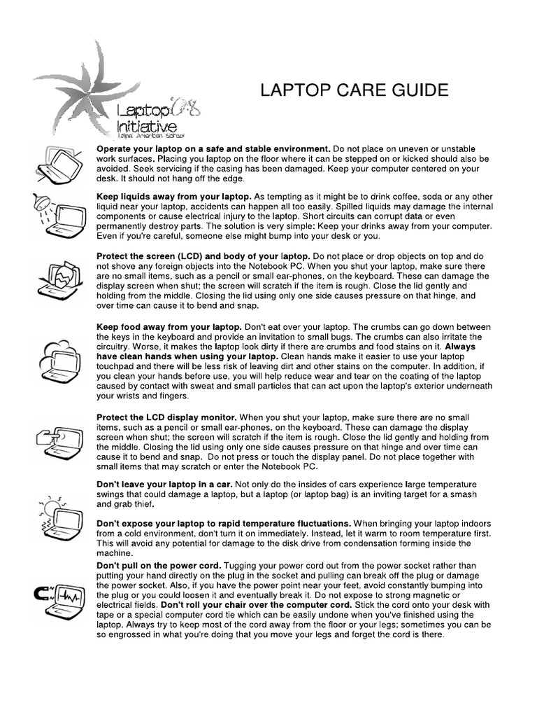 LAPTOP CARE GUIDE | PDF
