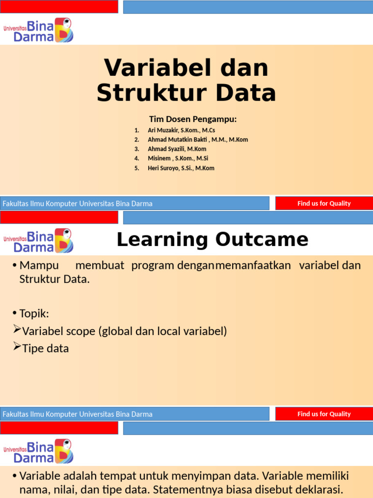 Variabel dan Struktur Data di Arduino | PDF
